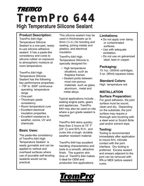 TremPro 644page1 - Tremco Sealants
