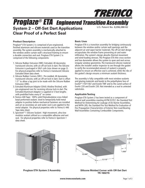 ProglazeÂ® ETA - Tremco Sealants
