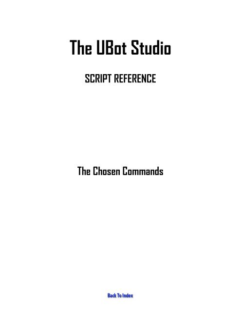 chosen commands - UBot Studio