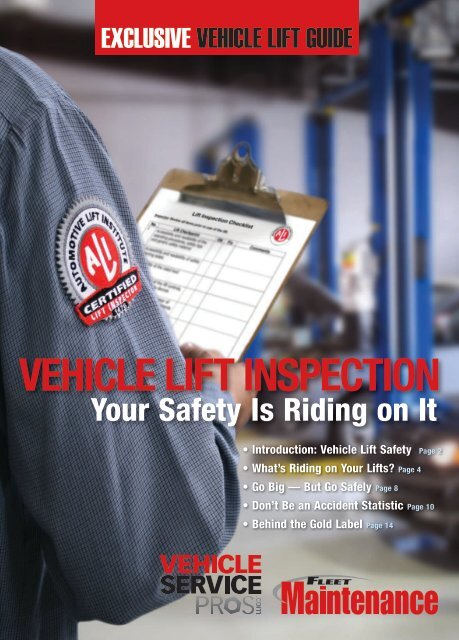 Lift Inspection Guide - Automotive Lift Institute