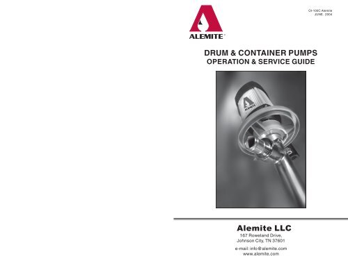 DRUM & CONTAINER PUMPS Alemite LLC - Alemite B2B