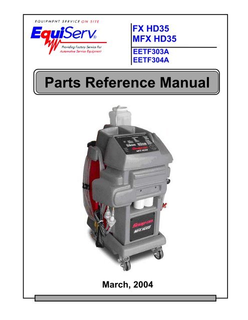 Parts Reference Manual - Snap-on Equipment
