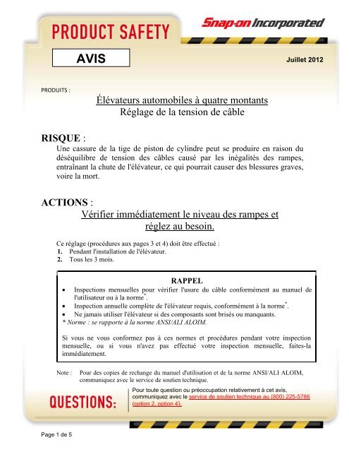 AVIS - Snap-on Equipment