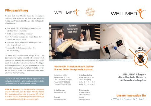 Allergikermatratze Wellmed Allergo