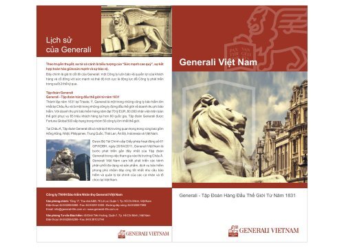 Corporate profile - Công ty bảo hiểm nhân thọ Generali Việt Nam