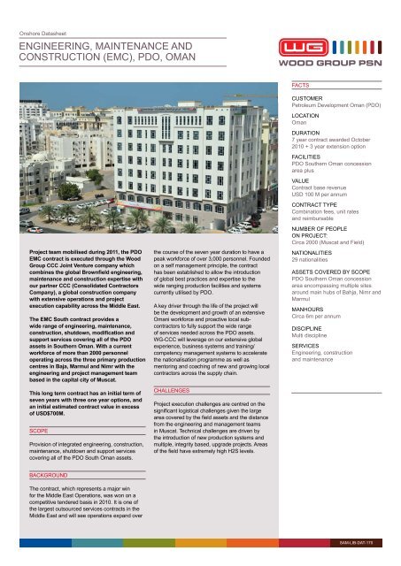 (EMc), PDo, oMan - Wood Group PSN