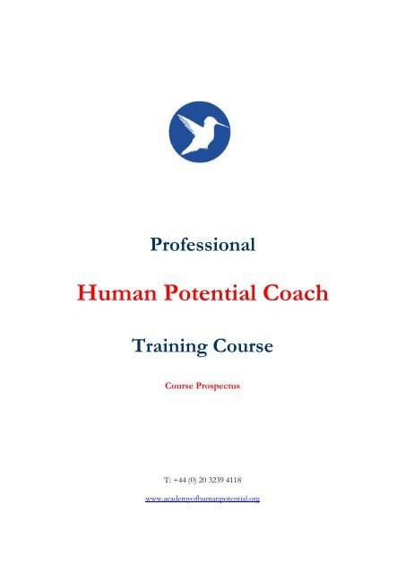 Certification in Human Potential Coaching - Dr Mark Atkinson