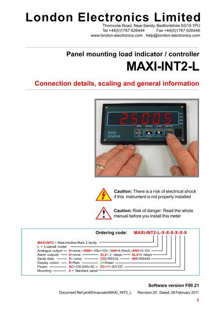 1 - London Electronics Ltd