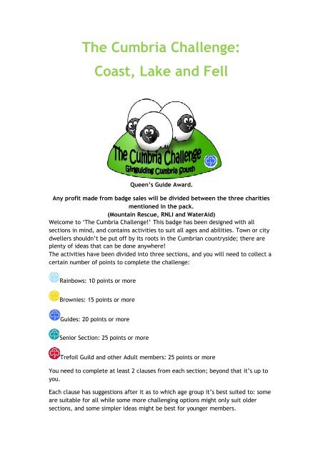 The Cumbria Challenge - Girlguiding Cheshire Border