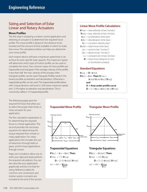 Engineering Reference - Exlar