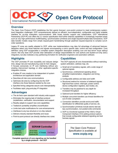 OCP 2.2 Datasheet - OCP-IP