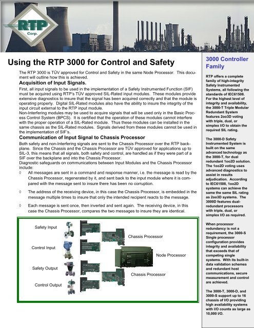 Using the RTP 3000 for Control and Safety