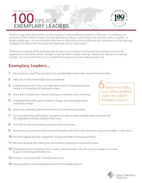 Download More Effective Leader Here - Dale Carnegie Training