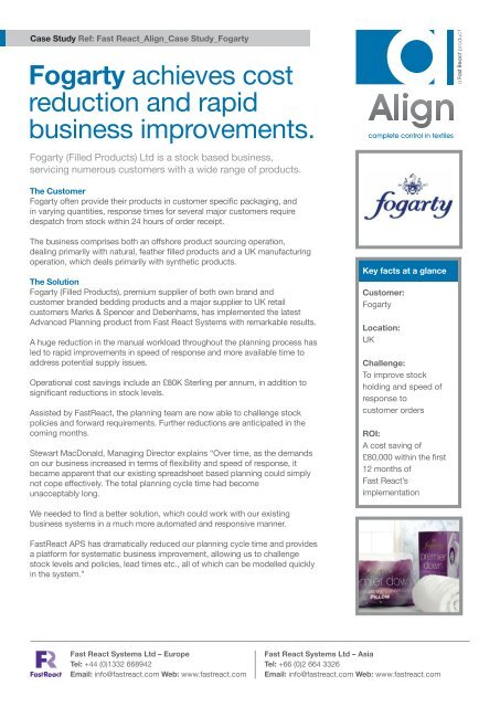 Download this case study as a PDF file - Fast React