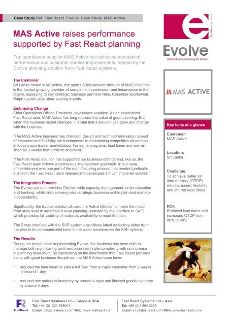 Download this case study as a PDF file - Fast React