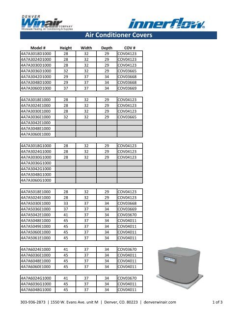 Flyer - Denver Winair Co.