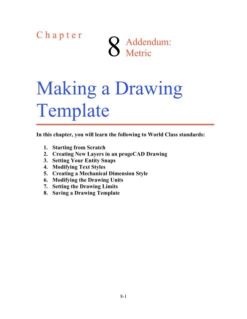 Making a Metric Drawing Template - World Class CAD Home