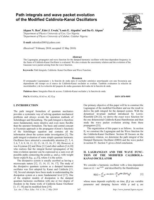 Path integrals and wave packet evolution of the Modified Caldirola ...