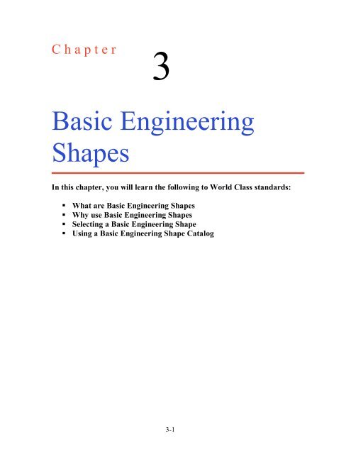 Ch. 3: Basic Engineering Shapes - World Class CAD Home