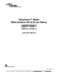 PowerSoil DNA Isolation Kit - MO BIO Laboratories