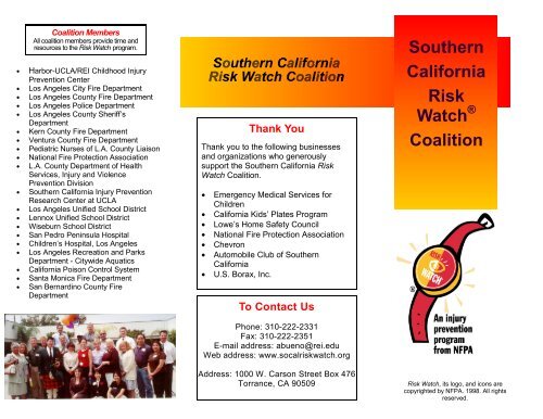 Risk Watch brochure - Injury Free Coalition for Kids