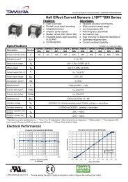 Hall Effect Current Sensors L03S***D15 Series - Tamura