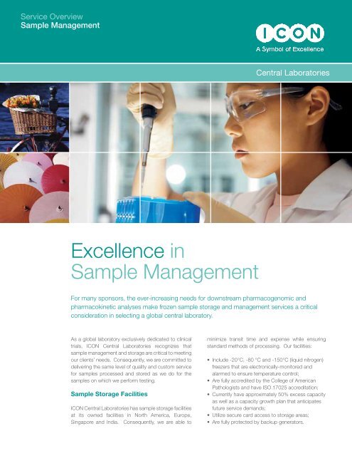 Sample Management Overview - ICON plc