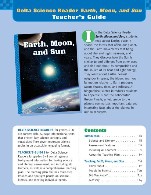 Earth, Moon, Sun - Delta Education