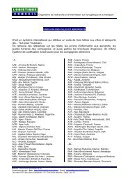 Codes OACI des pays - Logistique conseil