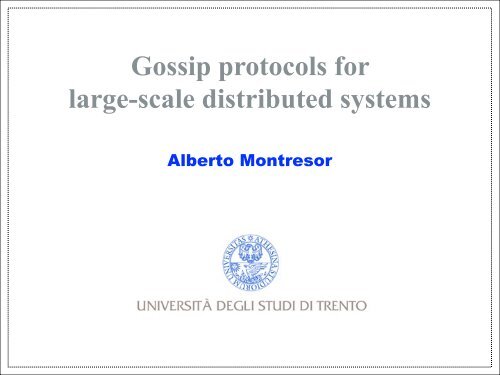Gossip protocols for large-scale distributed systems - SBRC 2010