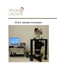 FG5 Absolute Gravimeter - Micro-g LaCoste Gravity Meters