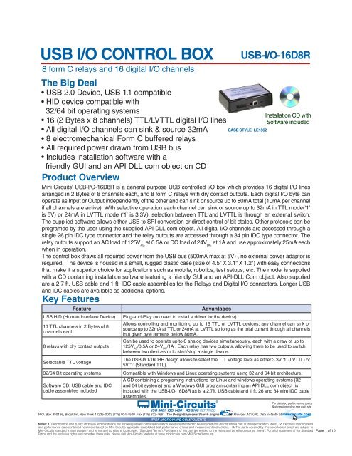 USB I/O CONTROL BOX