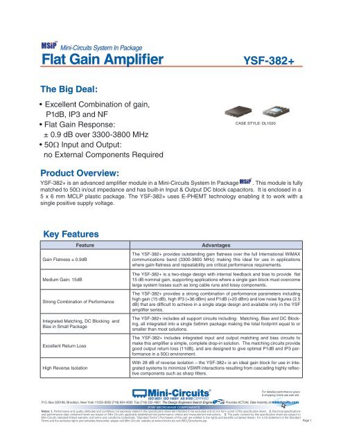 Flat Gain Amplifier