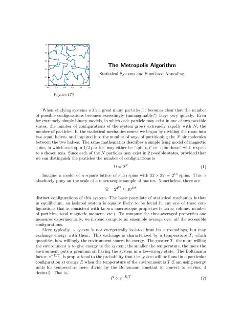The Metropolis Algorithm - Peter N. Saeta