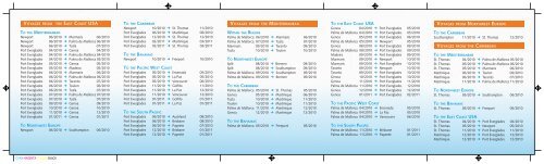 Sailing Schedule - Dockwise Yacht Transport