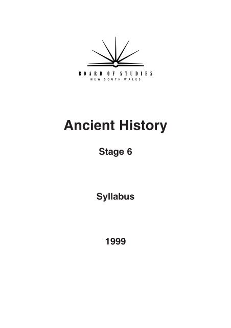 Board of studies Ancient History syllabus