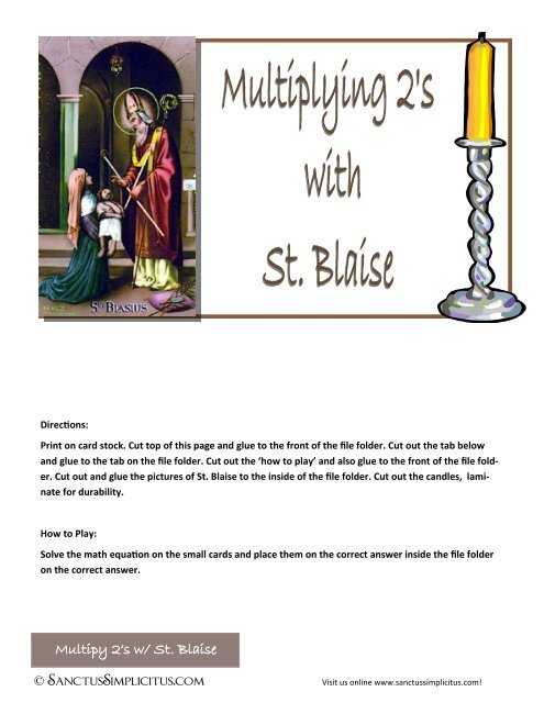 Multipy 2's w/ St. Blaise - Sanctus Simplicitus