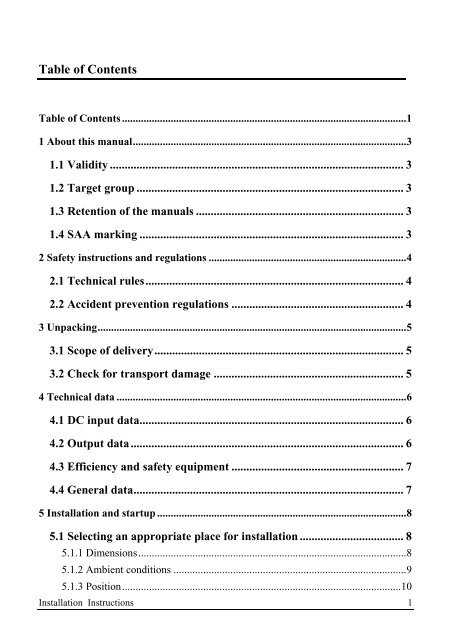 EverSolar inverter GB range installation manual - Pvpro.co.uk