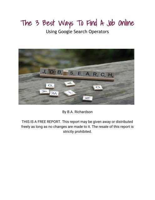 The 3 Best Ways To Find A Job Online