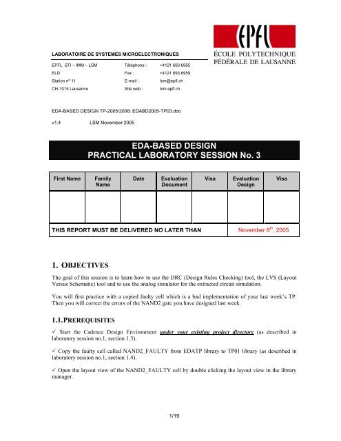 EDA-BASED DESIGN PRACTICAL LABORATORY SESSION No. 3