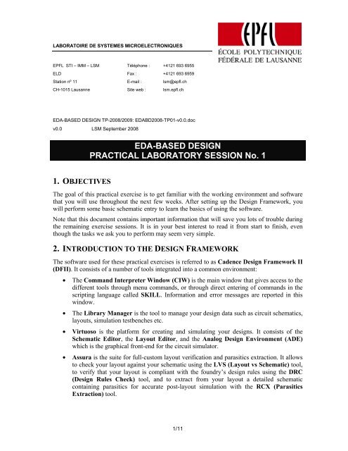 Full-Custom Digital IC Design using Cadence DFII Virtuoso/Assura