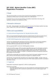 ISO 10383 – Market Identifier Codes - ISO 15022