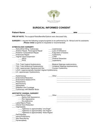 CONSENT FORM FOR SURGICAL TOOTH EXTRACTIONS AND ...