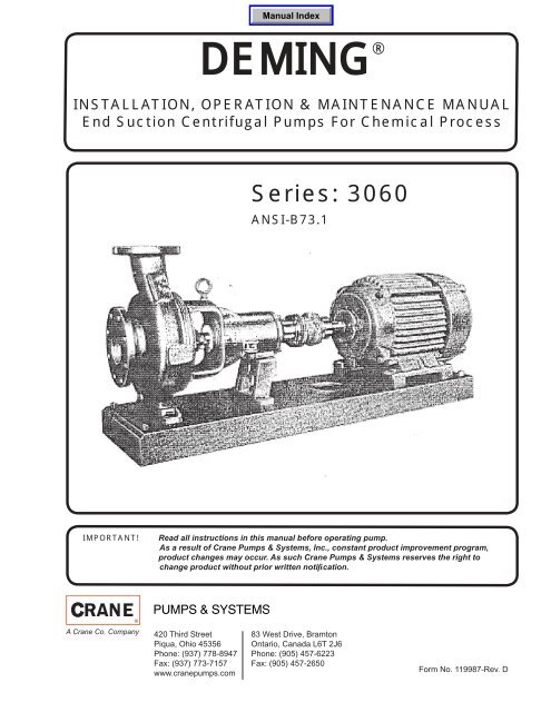 DEMING® - Depco Pump Company