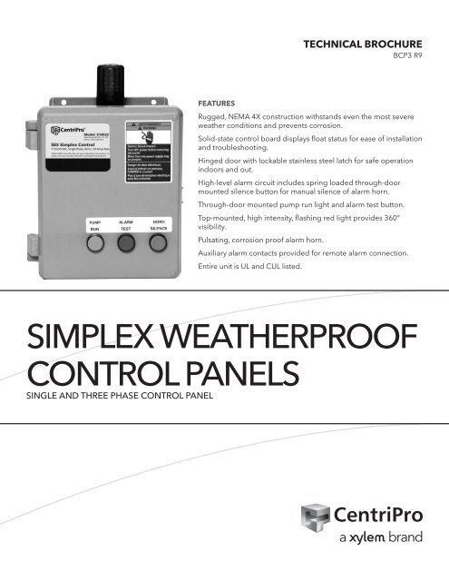 simplex weatherproof control panels - Depco Pump Company