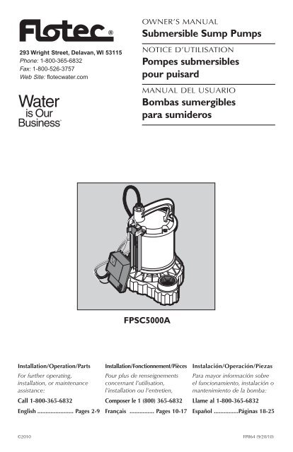 Flotec Water Pump Replacement Parts | Reviewmotors.co