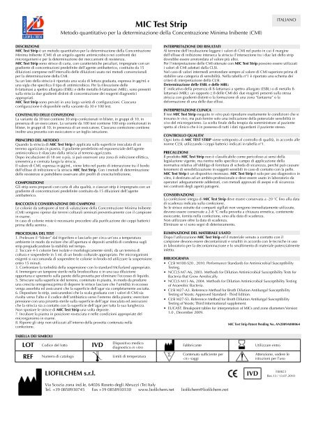 MIC Test Strip MIC Test Strip - Simoco Diagnostics