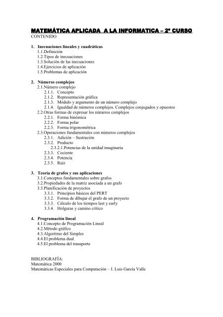 MATEMÃ TICA APLICADA A LA INFORMATICA MATEMÃ TICA ...