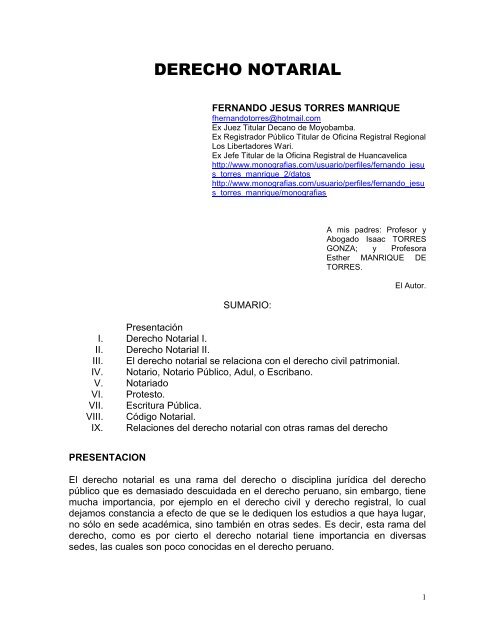 DERECHO NOTARIAL - Gestiopolis