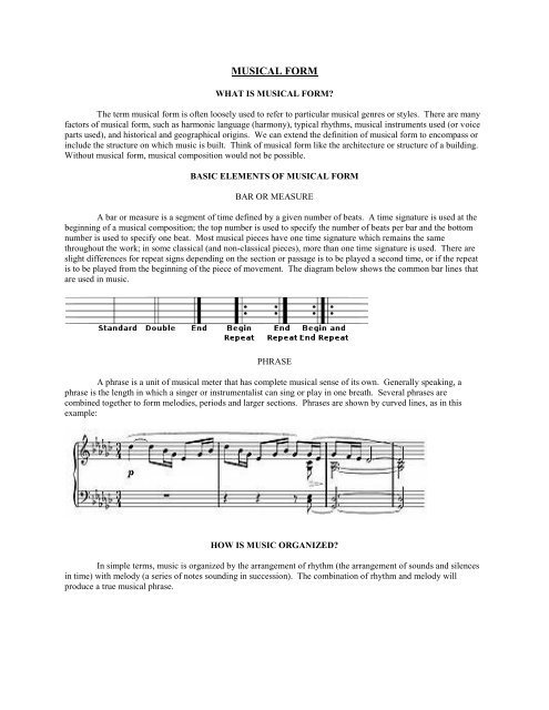 MUSICAL FORM